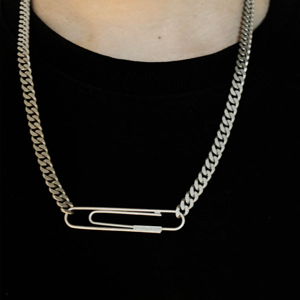 Gogo Philip Paper Clip Necklace Silver – DARK WAVE